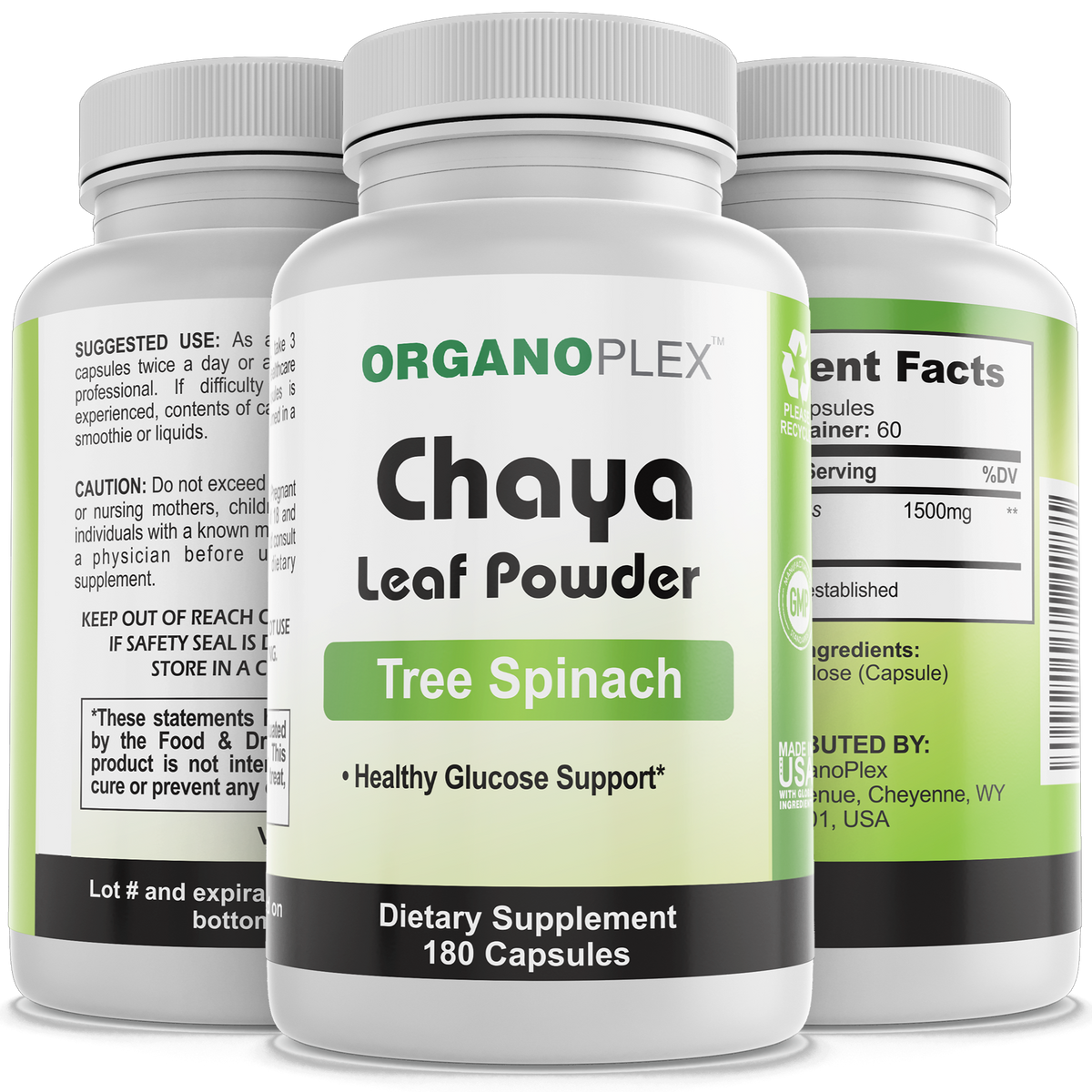 Chaya Capsules (1 Month Supply per Bottle) – ORGANOPLEX