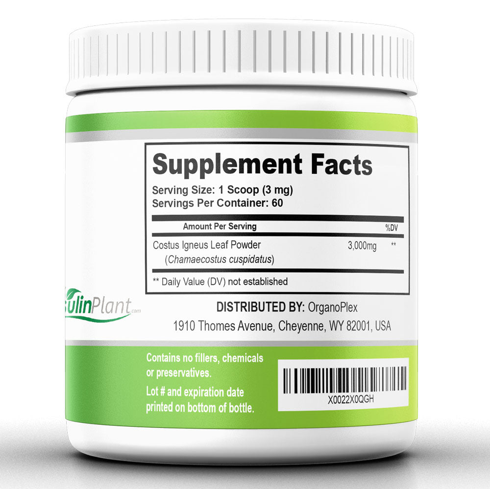 Insulin Plant Leaf Powder (2 Month Supply per Jar) – ORGANOPLEX